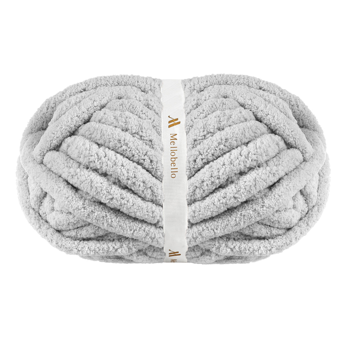 MelloBello Jumbo Chunky Chenille Yarn 8 Pack Smoke Grey Solid Color ...