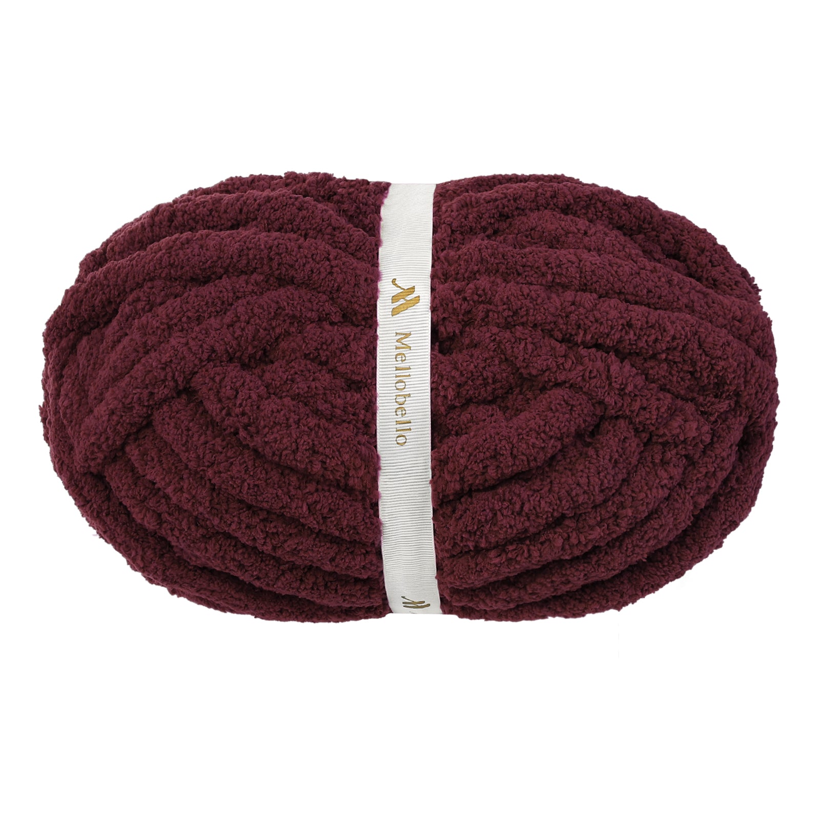 MelloBello Jumbo Chunky Chenille Yarn 8 Pack Wine Red Solid Color Bulky ...